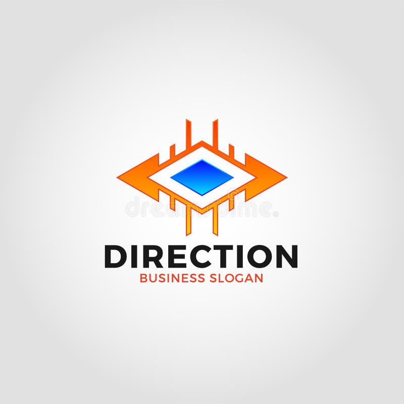 Carte Logo Icon Design De Direction Illustration de Vecteur ...