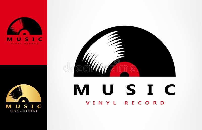 Logo de disques vinyle illustration de vecteur. Illustration du signe ...