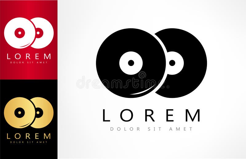 Logo de disques vinyle illustration de vecteur. Illustration du ...