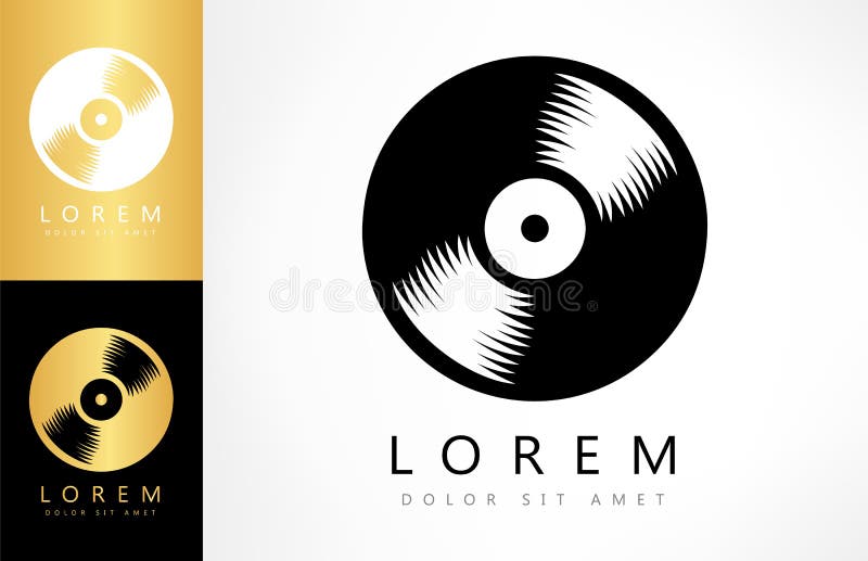 Logo de disques vinyle illustration de vecteur. Illustration du ...