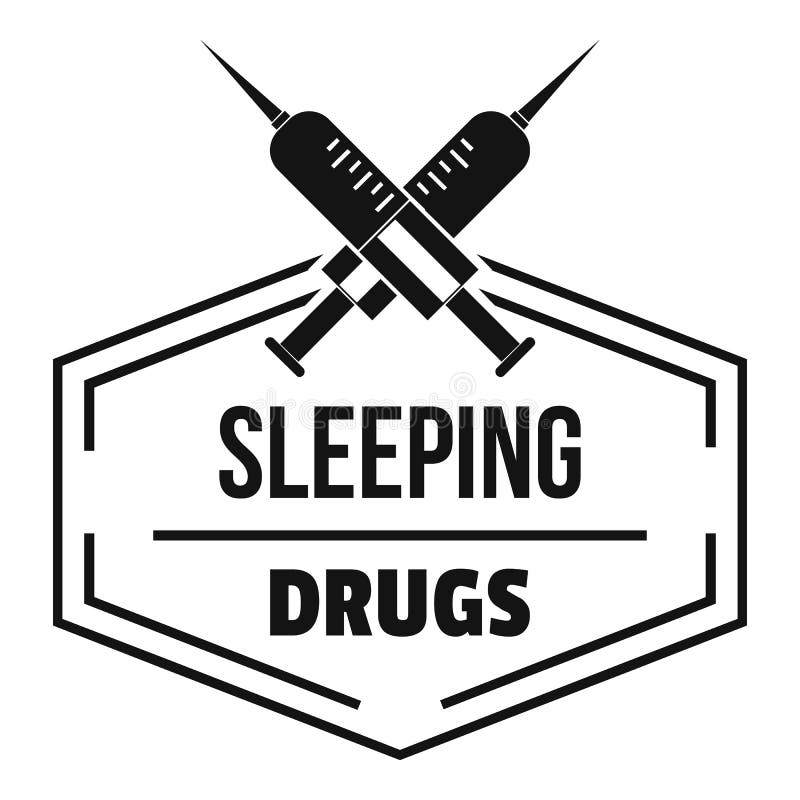 Logo De Drogue De Seringue, Style Noir Simple Illustration de Vecteur ...