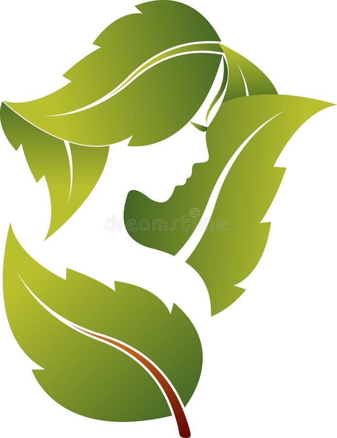 Logo de feuille de visage illustration de vecteur. Illustration du ...