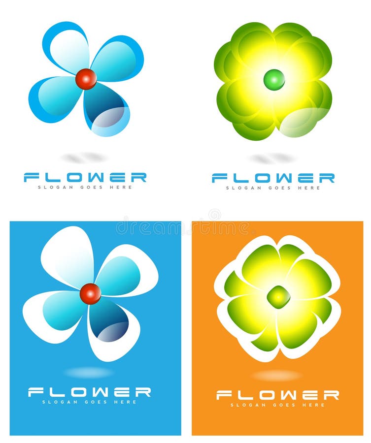 Logo de fleur illustration stock. Illustration du affaires - 44184445