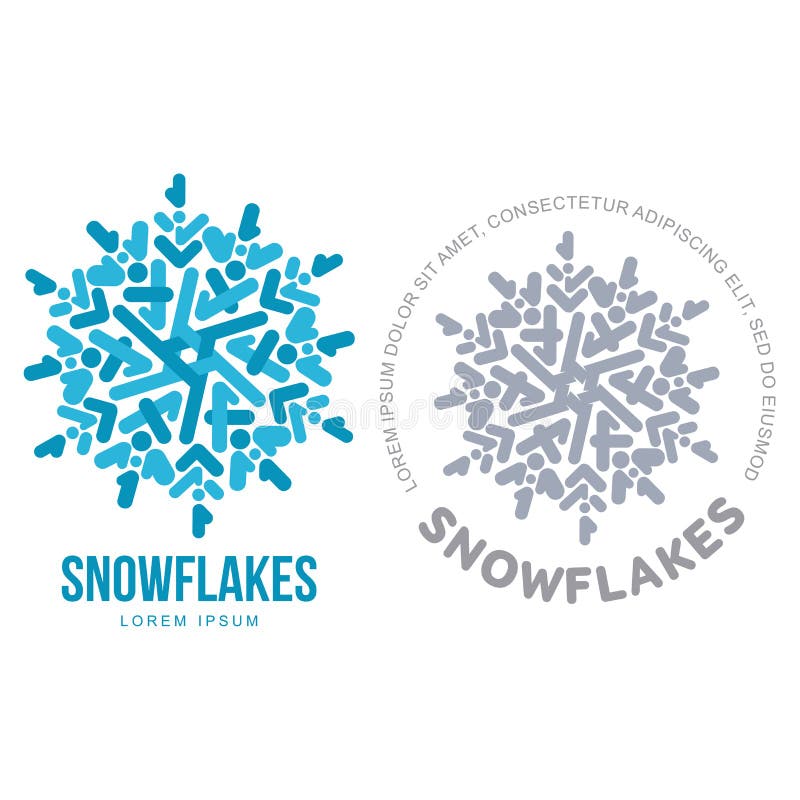 Logo de flocon de neige illustration stock. Illustration du vacances ...