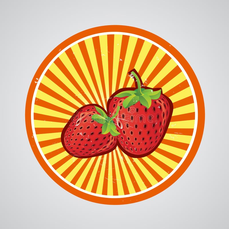 Logo de fraise illustration de vecteur. Illustration du sain - 64337325