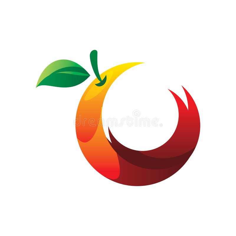 Logo de fruit rouge illustration de vecteur. Illustration du dessin ...