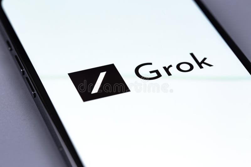 Logo De Grok Xai Chatbot En Un Smartphone De Pantalla Blanca. Grok Grok ... Logo De Grok Xai Chatbot En Un Smartphone De Pantalla Blanca. Grok Grok ...
