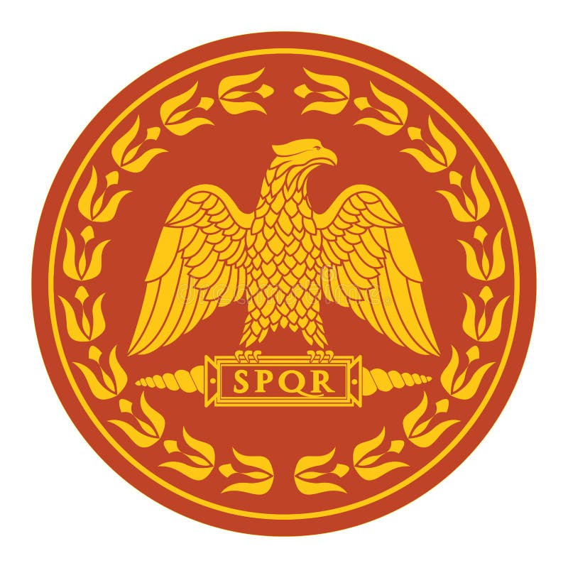 Logo de l'aigle romain illustration de vecteur. Illustration du dessin ...