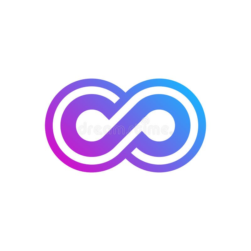 Logo De L'infini Avec Le Concept De Gradient Illustration de Vecteur ...