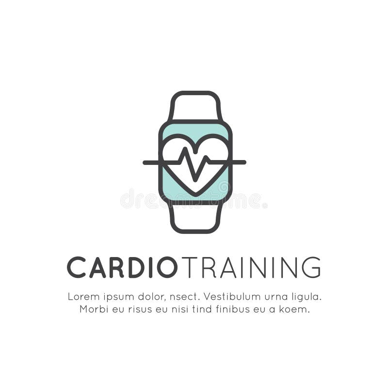 Logo De La Cardio- Formation Illustration Stock - Illustration du vélo ...