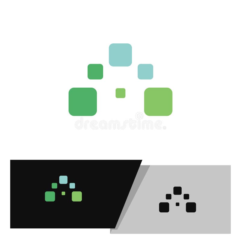 Logo De La Carta a Con Estilo De Datos Digitales Ilustración del Vector ...