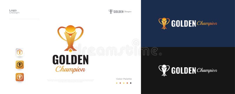 Logo De La Copa Campeona De Oro Ilustración del Vector - Ilustración de ...