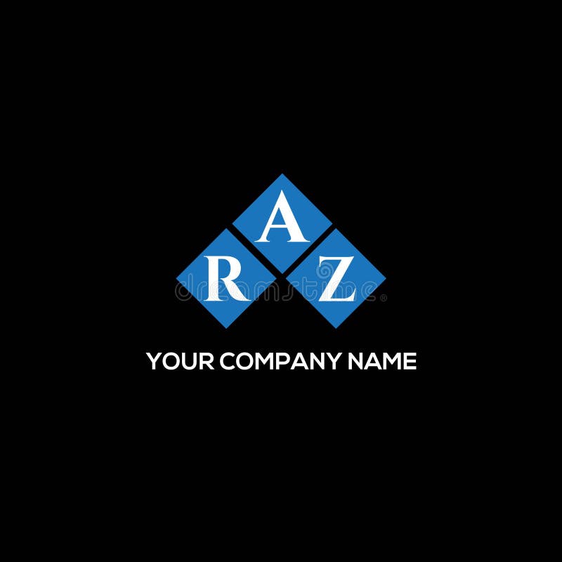 Logo De La Lettre De Raz Sur Fond Noir. Concept De Logo De Lettre De ...