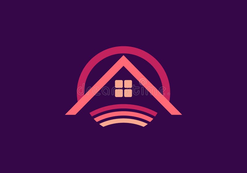 Logo de la maison violette illustration de vecteur. Illustration du ...
