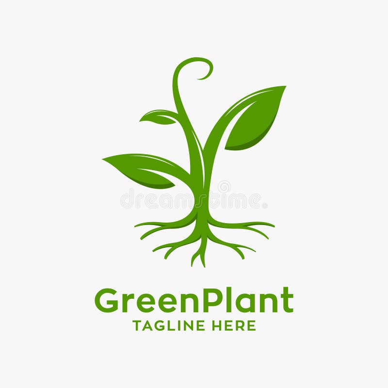 Logo de la plante verte illustration de vecteur. Illustration du ...