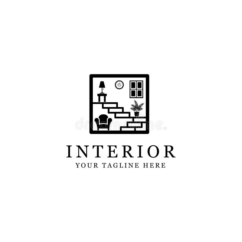 Logo de la sala interior ilustración del vector. Ilustración de silla ...