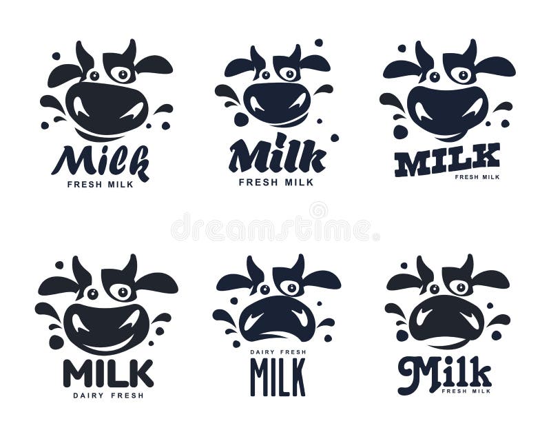 Logo de lait illustration stock. Illustration du drapeau - 89471938