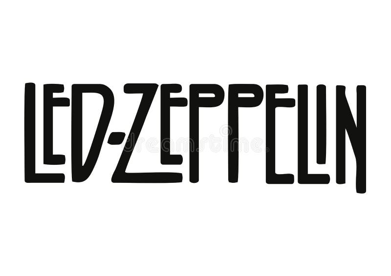 Led Zeppelin Logo White Background Vector Format Stock Illustrations ...