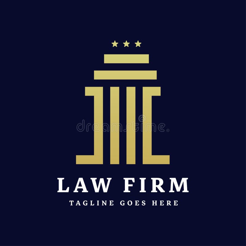 Logo De Ley Con Plantilla De Estilo Estrella Ilustración del Vector ...