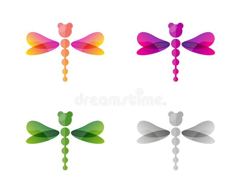 Logo de libellule illustration de vecteur. Illustration du graphisme ...