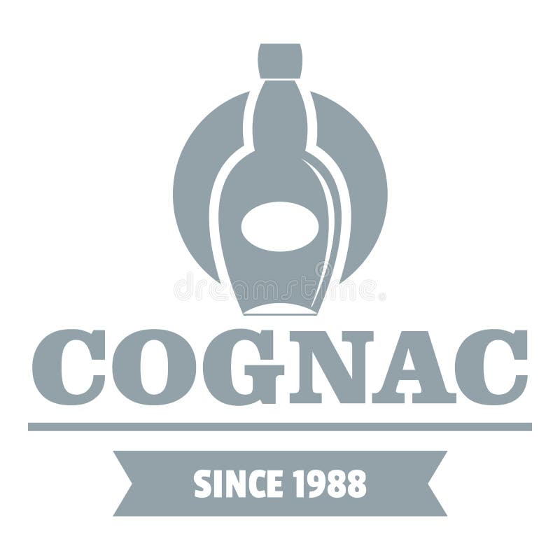 Logo De Luxe De Cognac, Style Gris Simple Illustration de Vecteur ...
