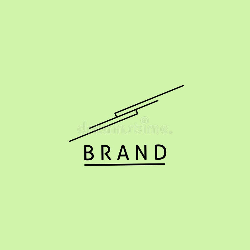 Logo De Marca Simple Y Elegante Stock de ilustración - Ilustración de ...