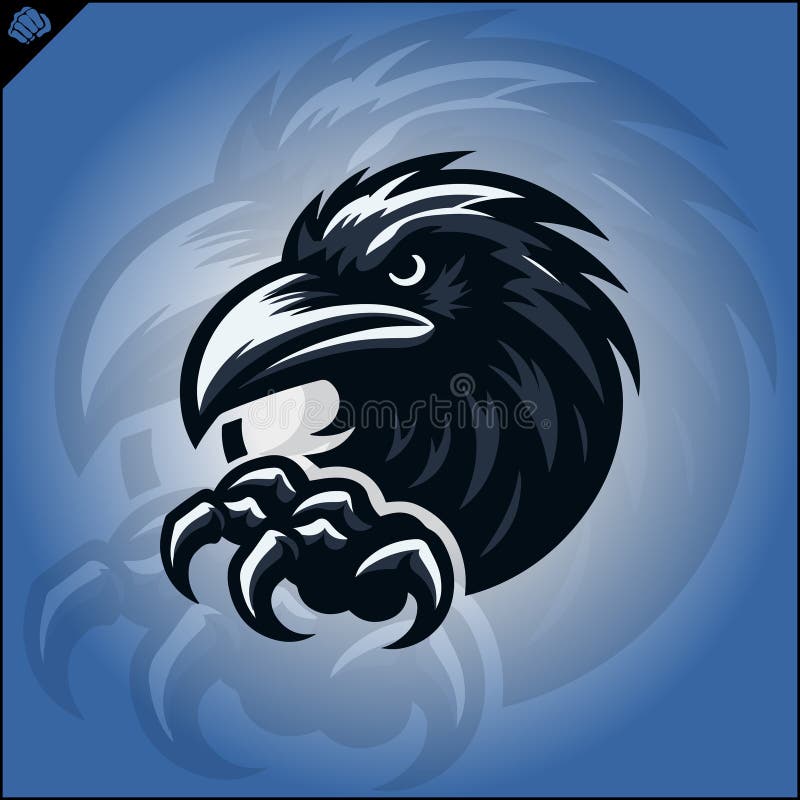 LOGO DE MASCOT RAVEN CROW. VECTEUR. EPS. Illustration de Vecteur ...