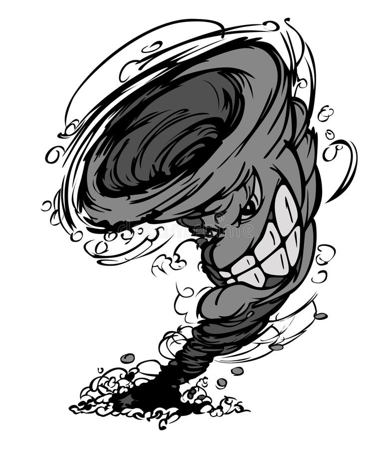 Logo De Mascotte De Tornade De Tempête Illustration de Vecteur ...