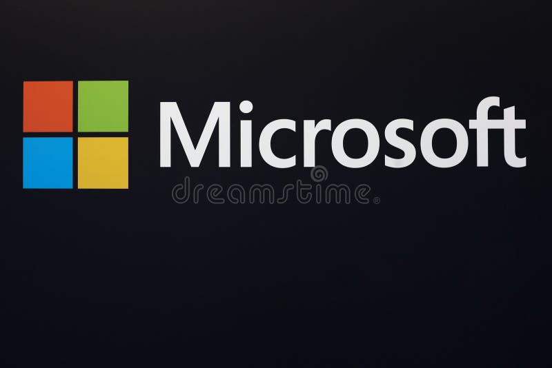 Logo De Microsoft Sur Un Mur Photographie éditorial - Image du ...