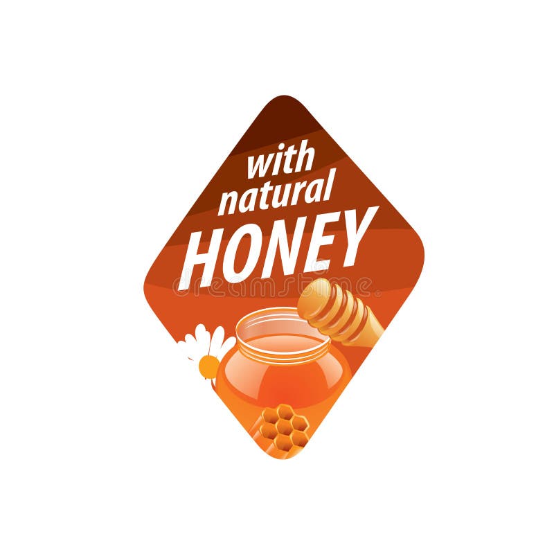 Logo de miel de vecteur illustration de vecteur. Illustration du fleur ...