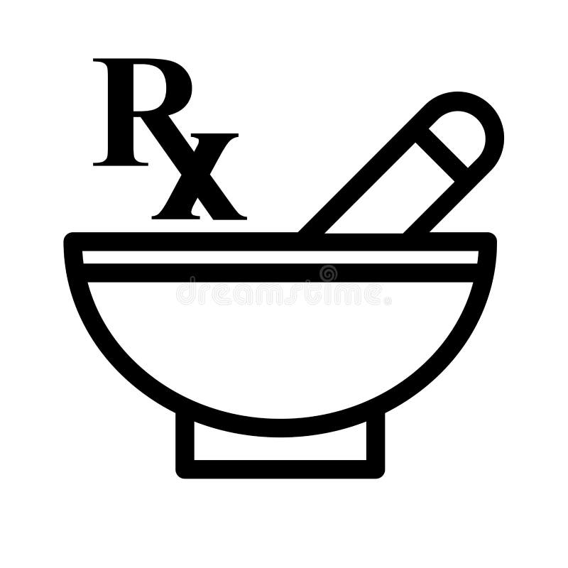 Logo de mortero y almirez ilustración del vector. Ilustración de cure ...