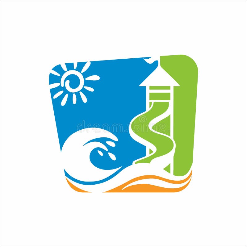 Logo de parc aquatique illustration stock. Illustration du fonte ...