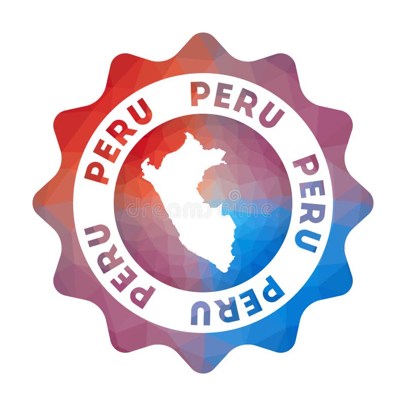 Logo de Peru low poly ilustración del vector. Ilustración de estilo ...