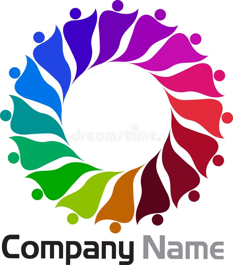 Logo rond de peuples illustration de vecteur. Illustration du couples ...