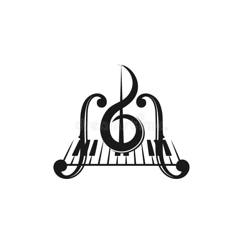 Logo de piano illustration de vecteur. Illustration du instrument ...