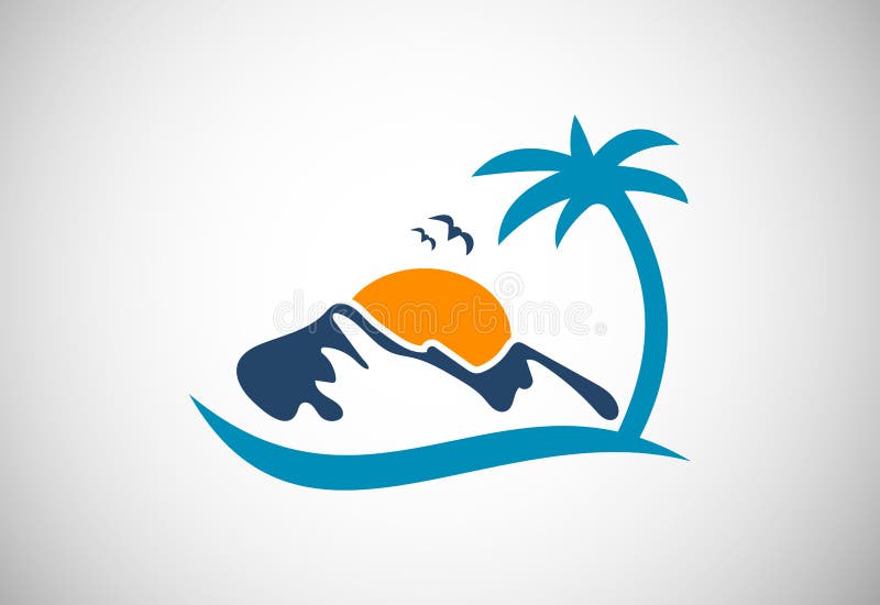 Logo De Plage. Concept De Conception Vectorielle Illustration Stock ...