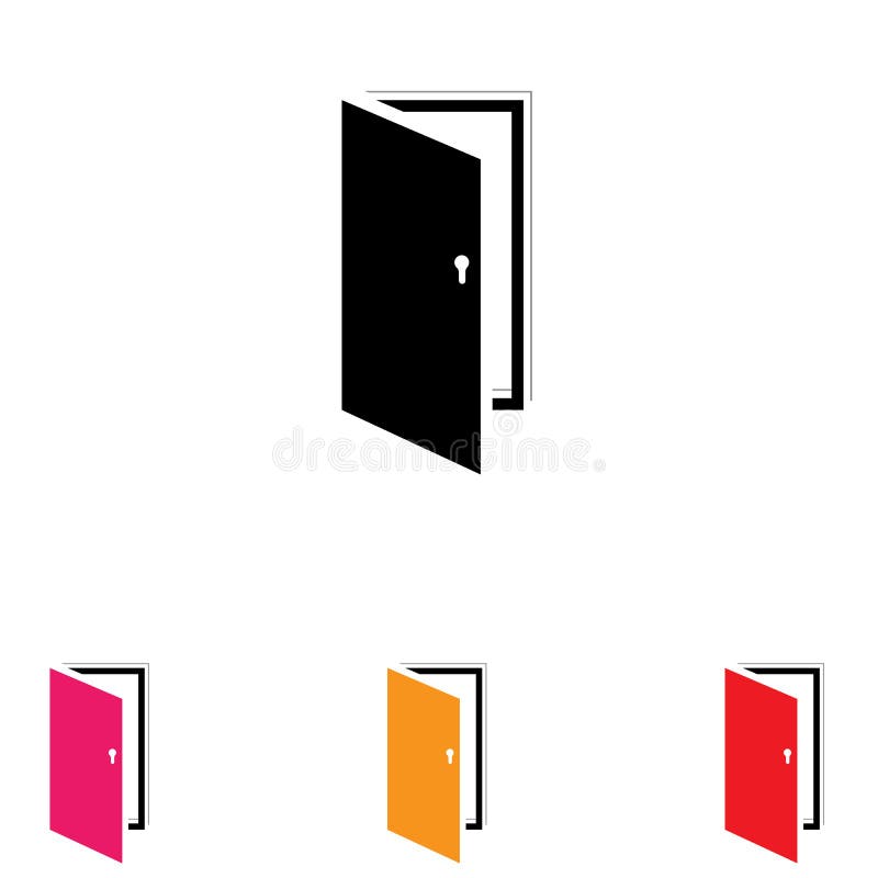 Logo De Porte Et Vecteur Symbole Illustration de Vecteur - Illustration ...