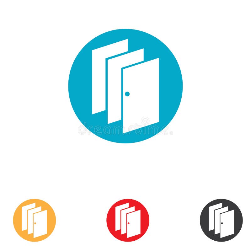 Logo De Porte Et Vecteur Symbole Illustration de Vecteur - Illustration ...