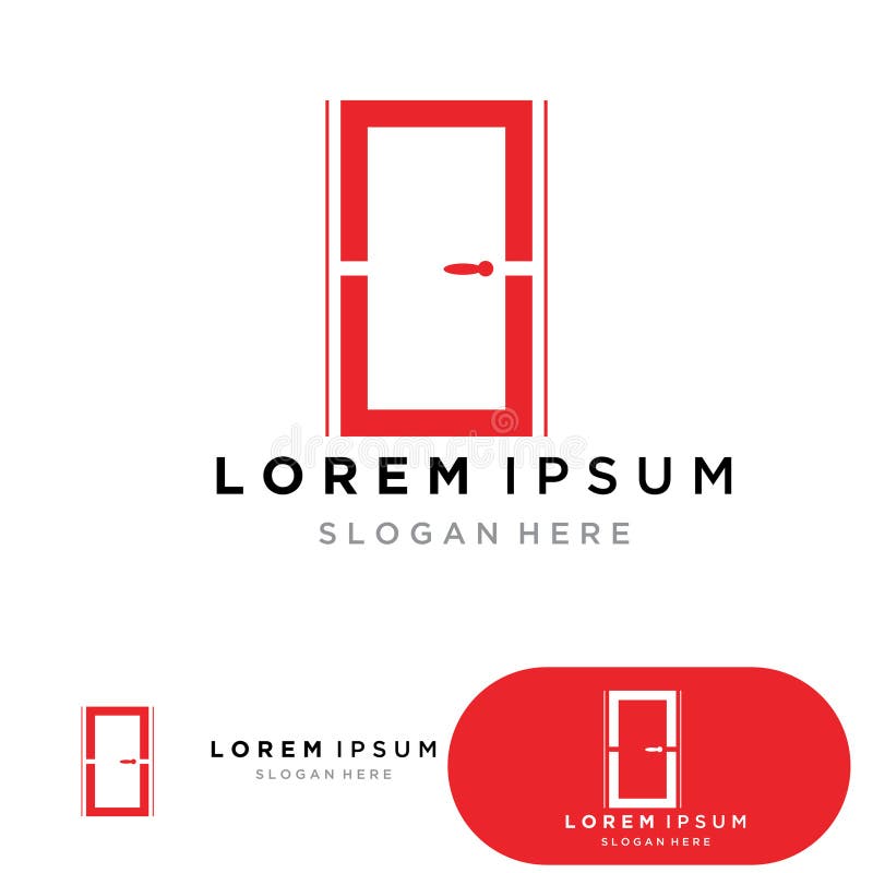 Logo De Porte Et Vecteur Symbole Illustration de Vecteur - Illustration ...