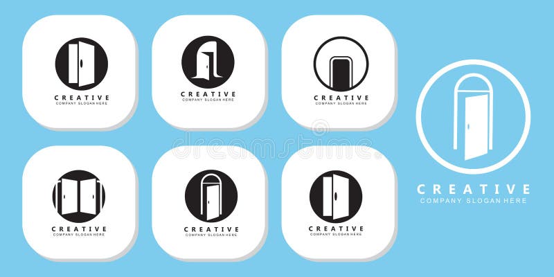 Logo De Porte Ouverte Conception Vectorielle Simple Illustration de ...