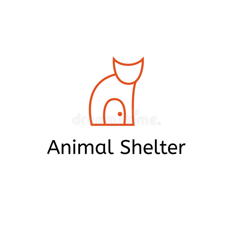 Logo De Refuge Pour Animaux Illustration de Vecteur - Illustration du ...