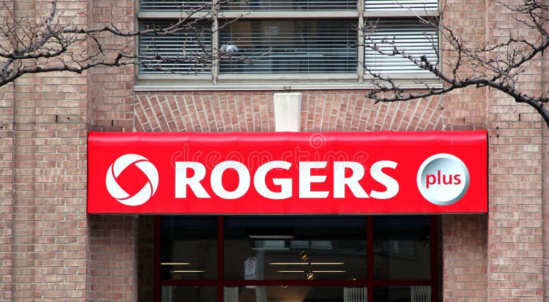 Logo de Rogers photographie éditorial. Image du cellphone - 19428392