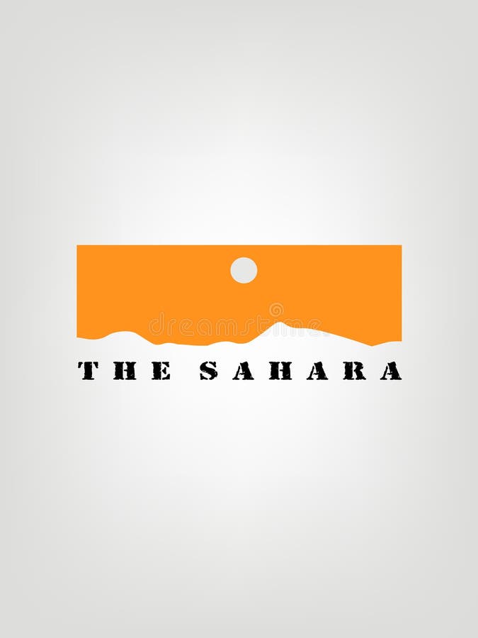 Logo De Sahara Con Fondo Blanco Stock de ilustración - Ilustración de ...