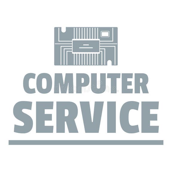 Logo De Service Informatique, Style Gris Simple Illustration de Vecteur ...