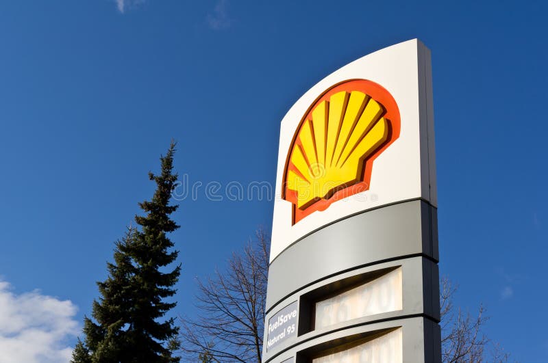 Signe De Logo De Station-service De Shell Image éditorial - Image du ...