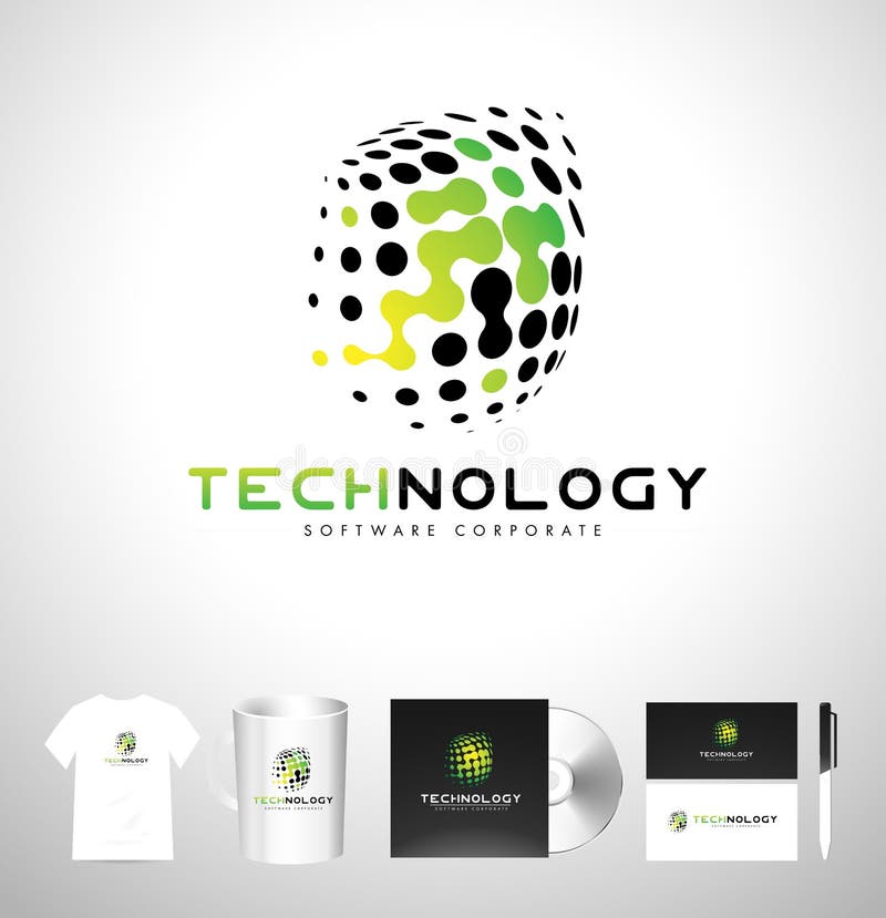 Logo De Technologie Technologie Logo Icon Vector Avec Des Points ...