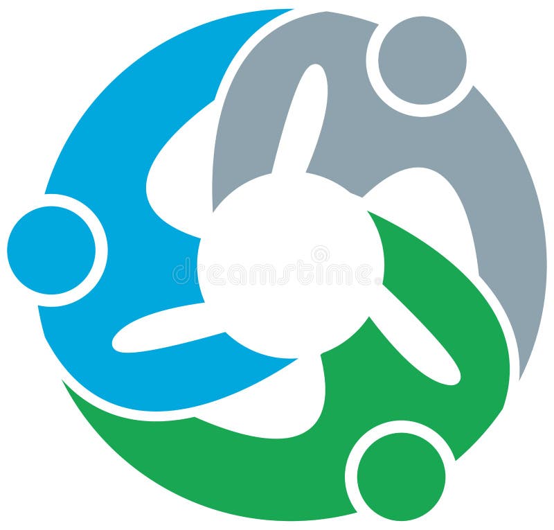 Logo de travail d'équipe illustration de vecteur. Illustration du ...