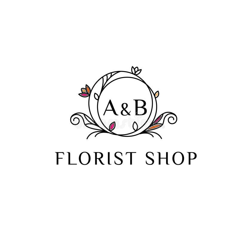 Logo Vectoriel De L'atelier De Fleurs Logo De Fleuriste Icône Fleurs ...