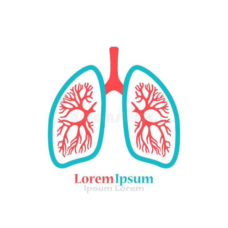Logo de poumons illustration de vecteur. Illustration du humain - 25104344