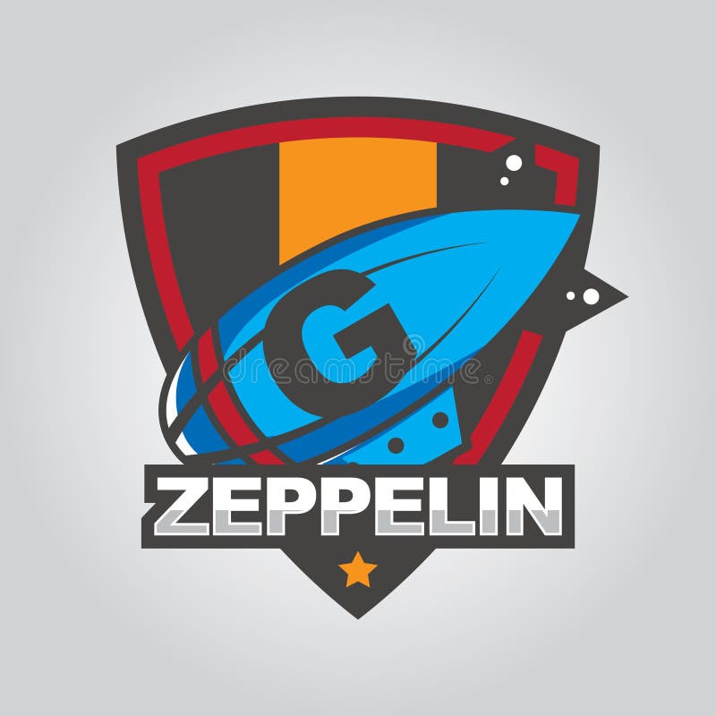 Logo de zeppelin illustration de vecteur. Illustration du fond - 97937466